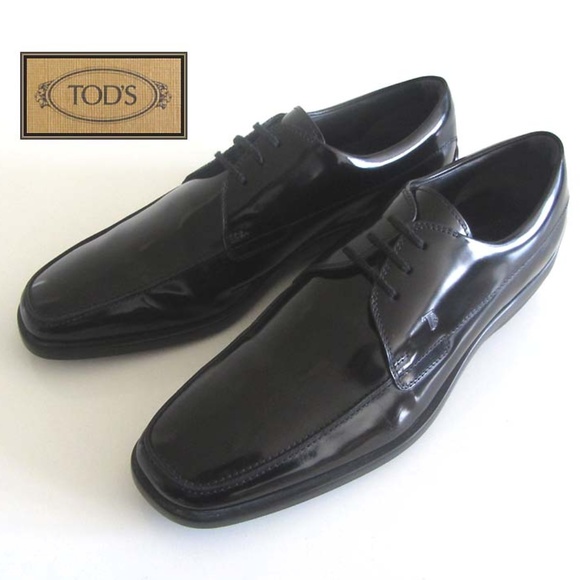Tod's | Shoes | Tods Logo Patent Moc Toe Dress Shoes 95 5 Us | Poshmark